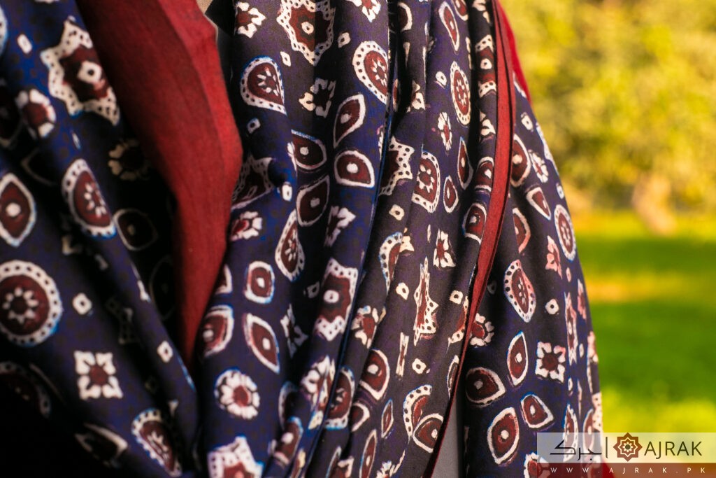 Kharik | Blue Ajrak | Original Handmade Ajrak