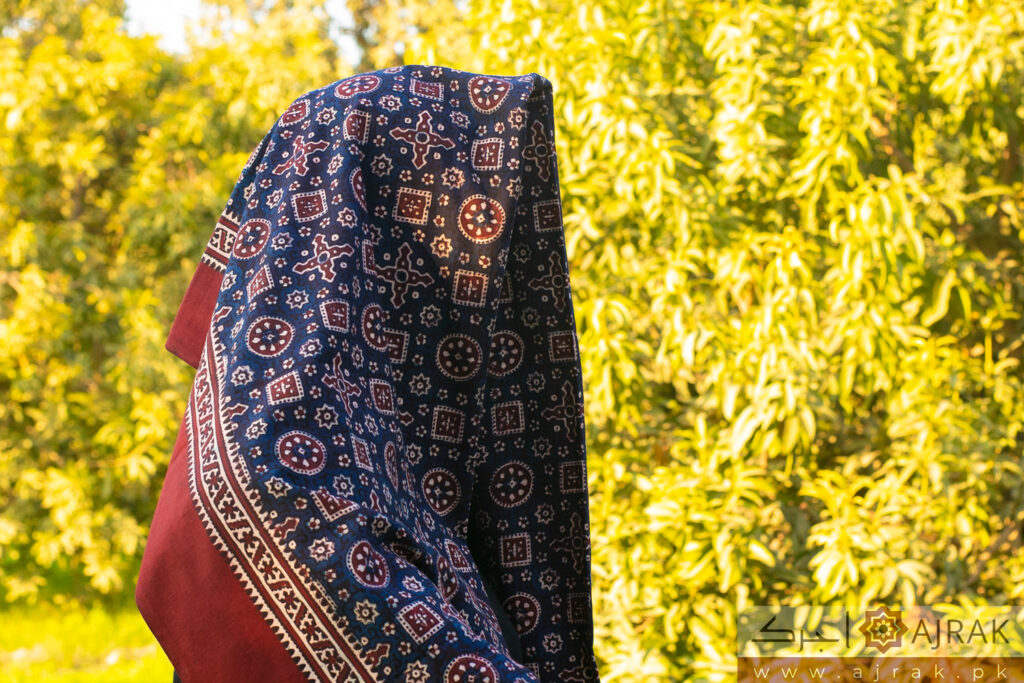 Jileb | Blue Ajrak | Original Handmade Ajrak